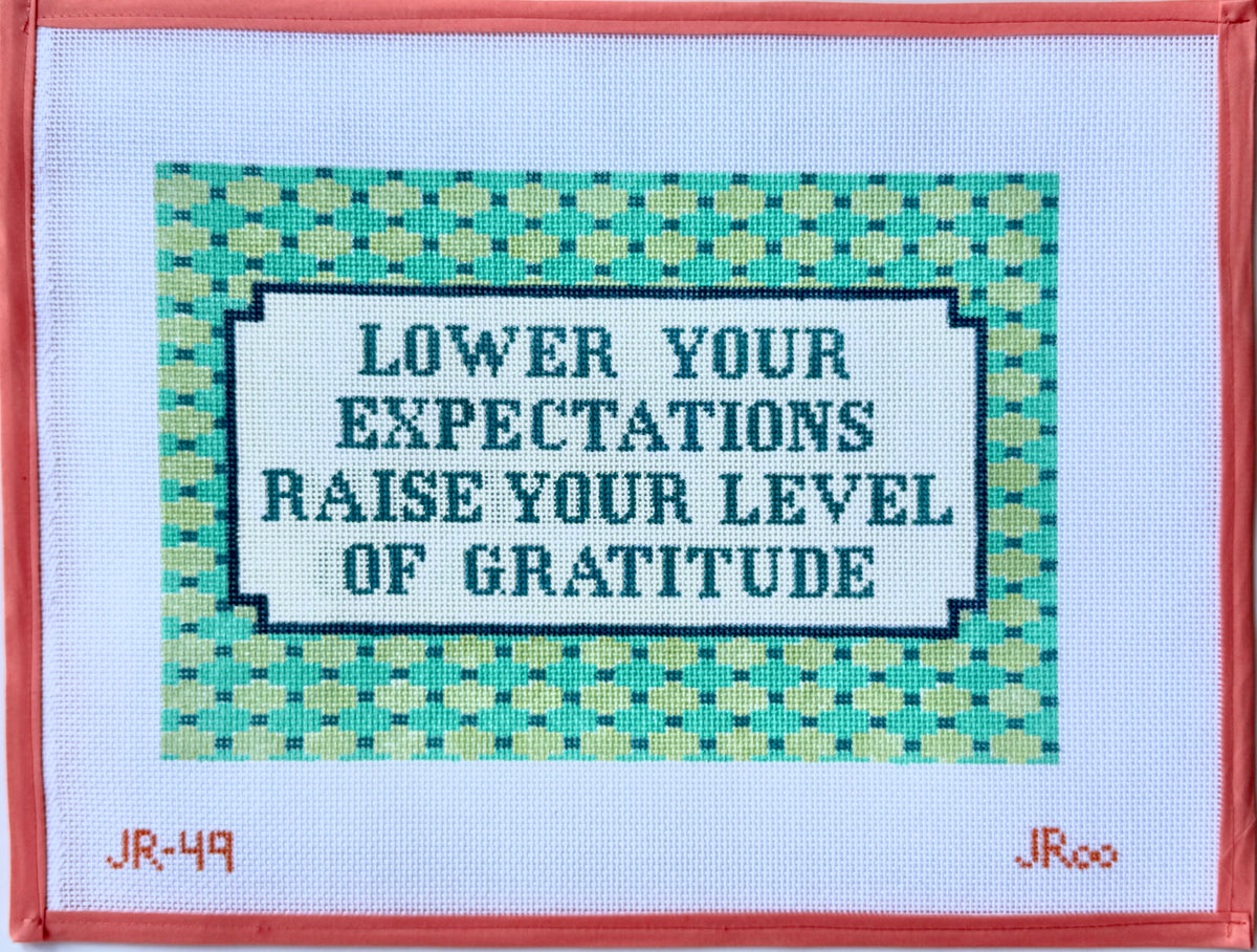 Lower Your Expectations– JellyRoo Needlepoint